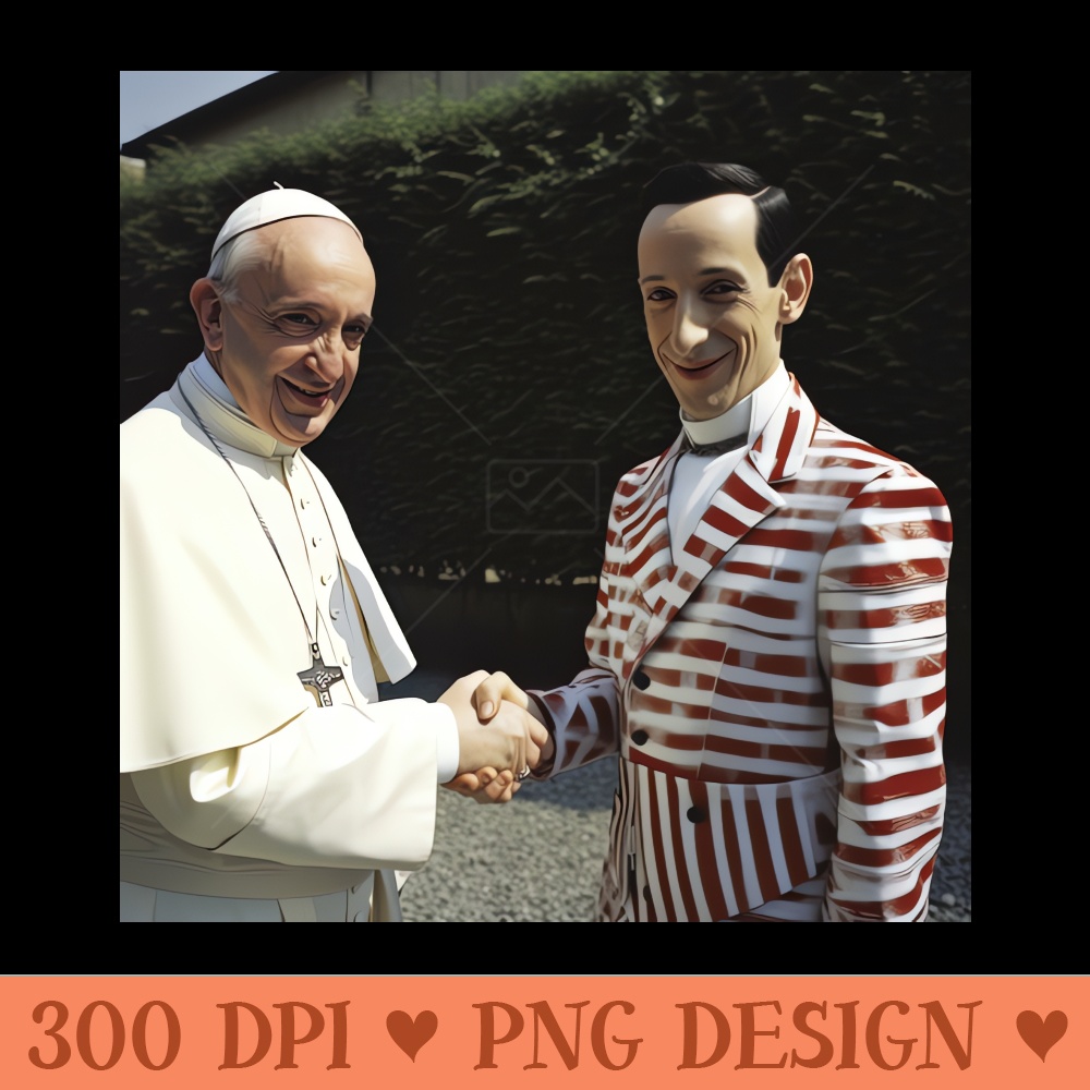 Pee Wee Herman with Pope Francis - Download Transparent Desi | Inspire ...