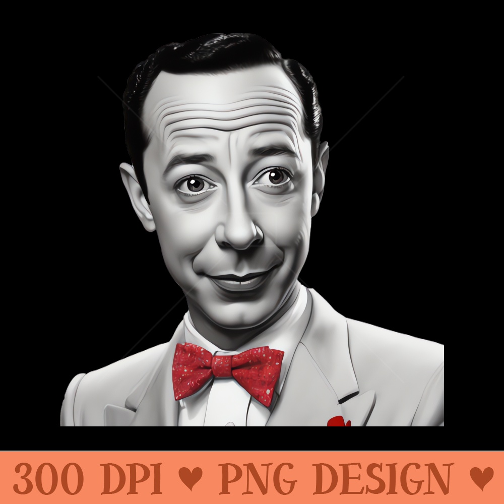 Portrait Pee Wee Herman - PNG Illustration Download | Inspire Uplift
