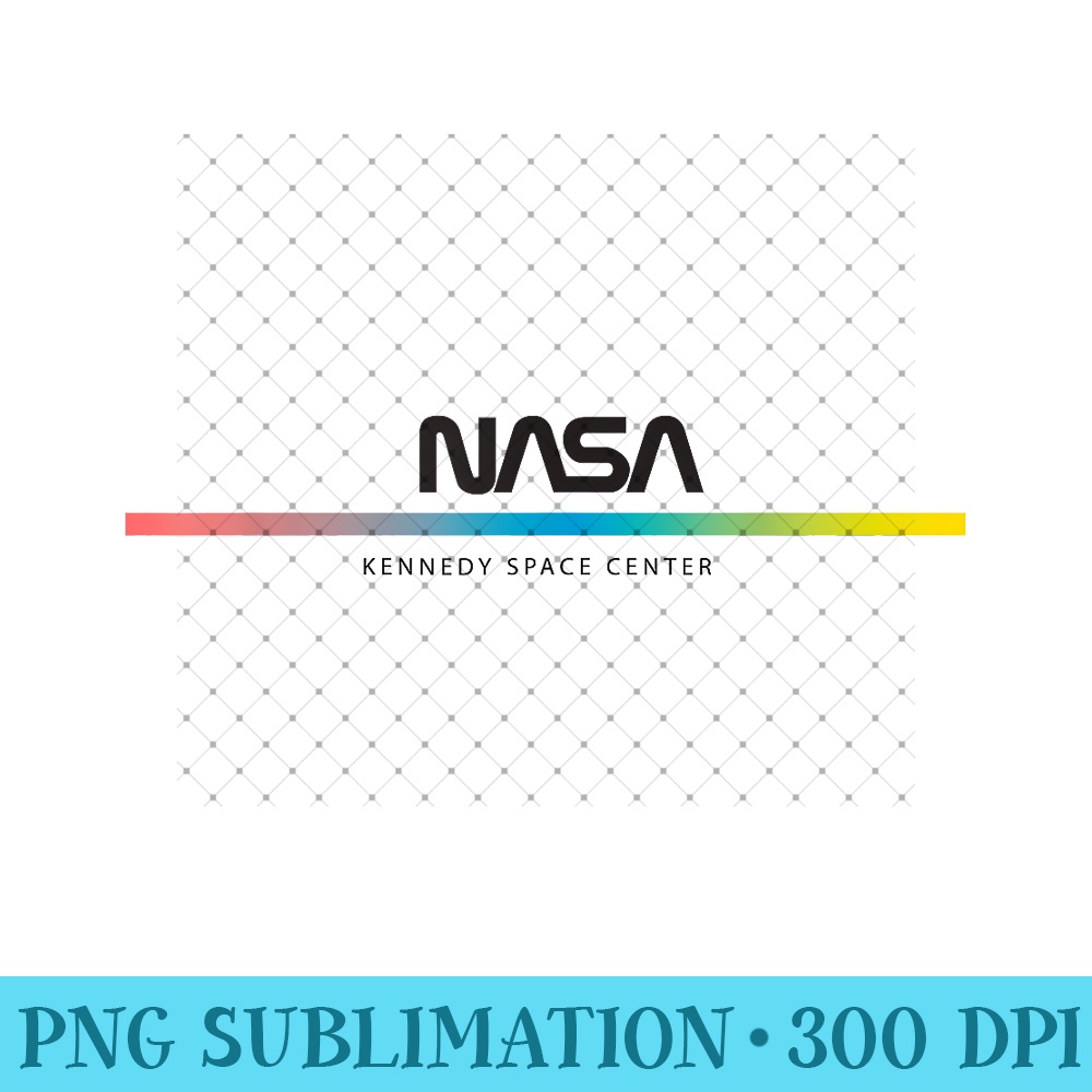 NASA Kennedy Space Center Rainbow Stripe T- - PNG Templates | Inspire ...