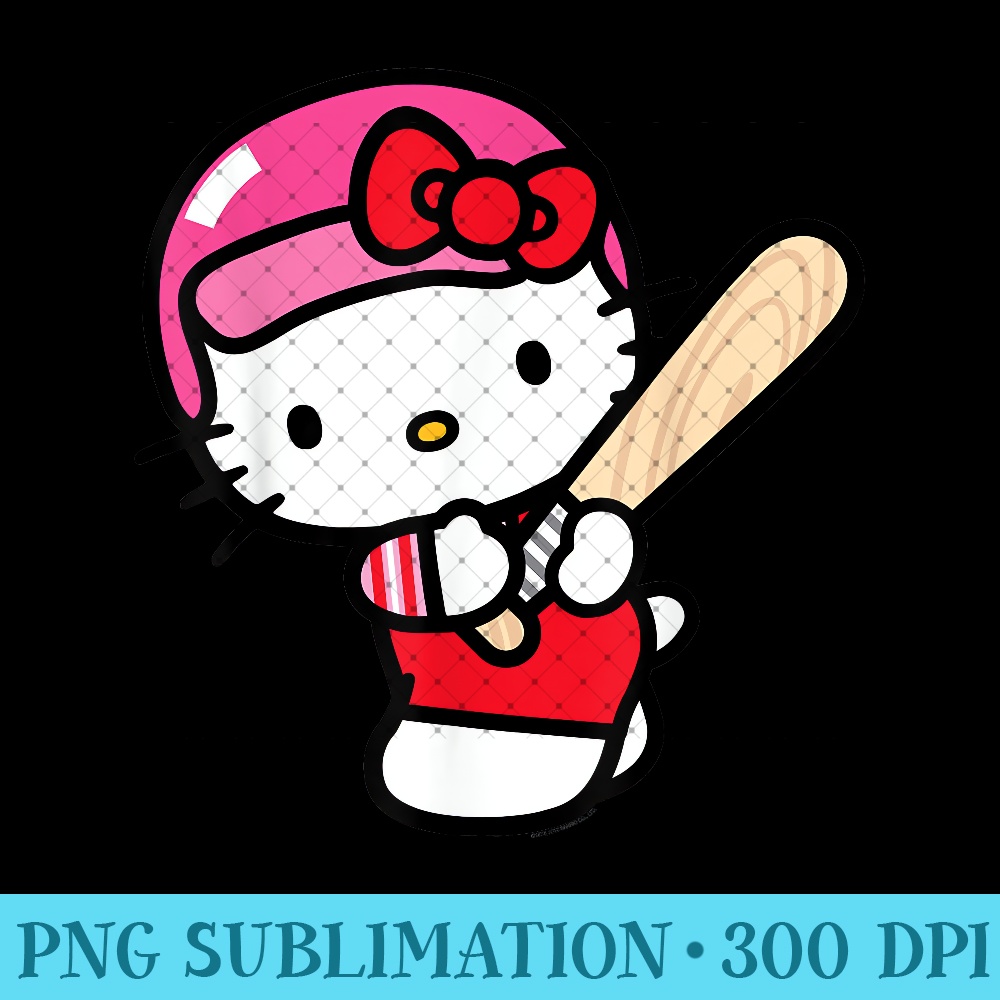 Hello Kitty Baseball Player - Ready To Print PNG Designs - S | Inspire ...