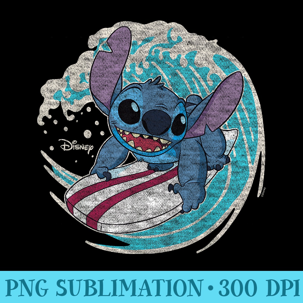 Lilo & Stitch - Stitch Surf - PNG Art Files - Eco Friendly A | Inspire ...
