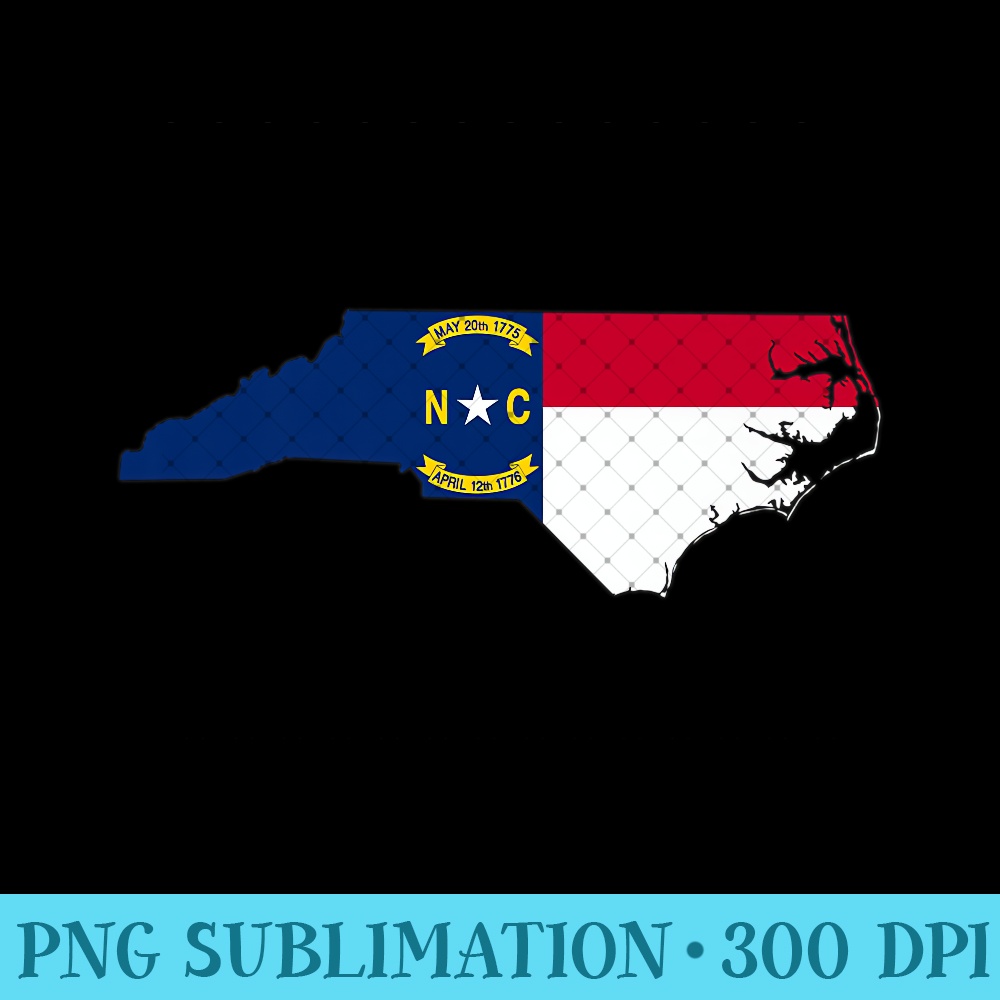 North Carolina state Flag inside Map of North Carolina, USA | Inspire ...