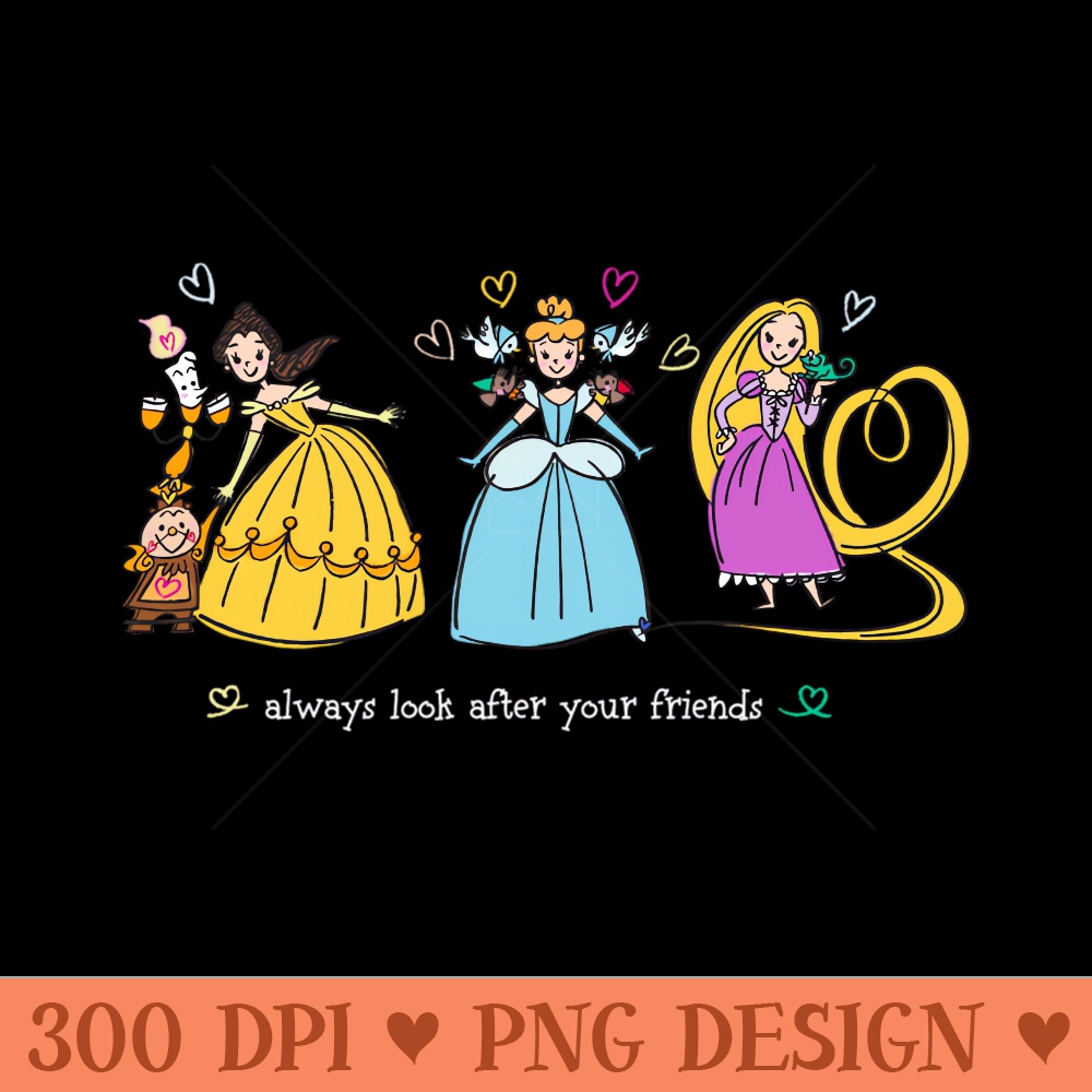 Disney Princess Belle Cinderella Rapunzel Look After Friends | Inspire ...
