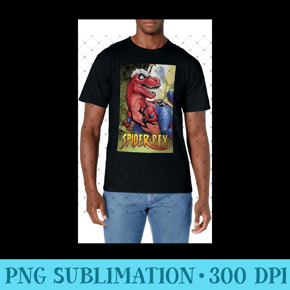 Marvel Spider-Rex Dinosaur T-Rex Poster - PNG Clipart - Defy | Inspire ...