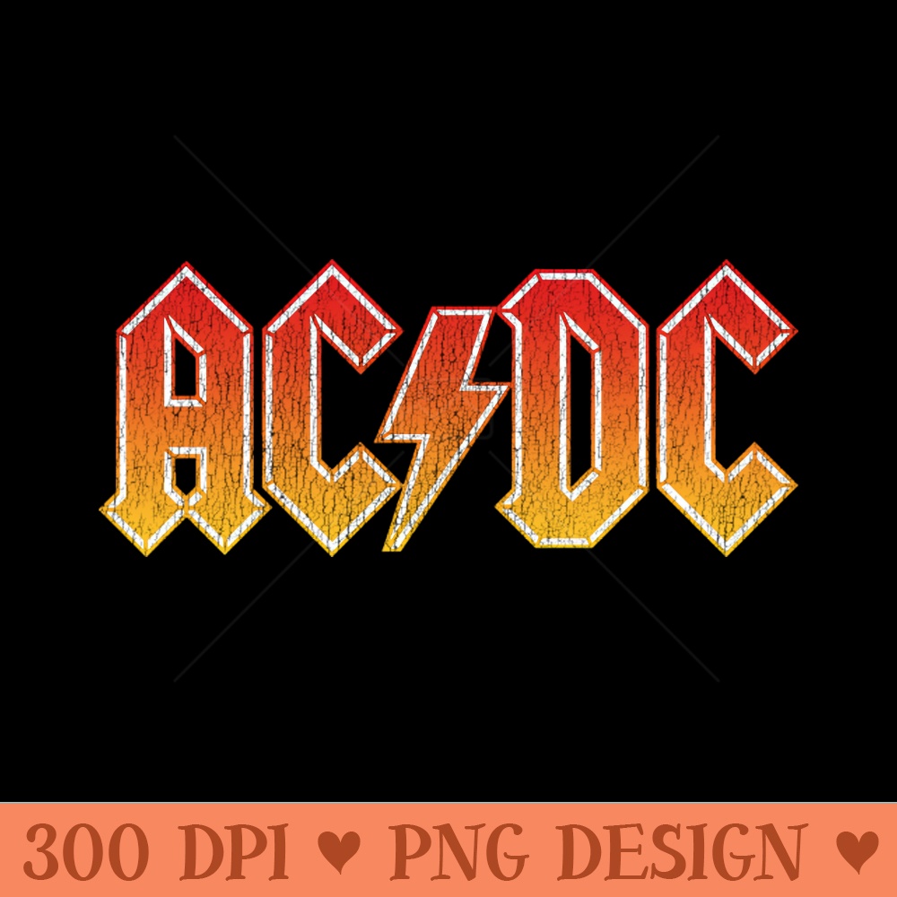 Vintage ACDC Distressed Satire Tribute Hard Rock Heavy Metal | Inspire ...