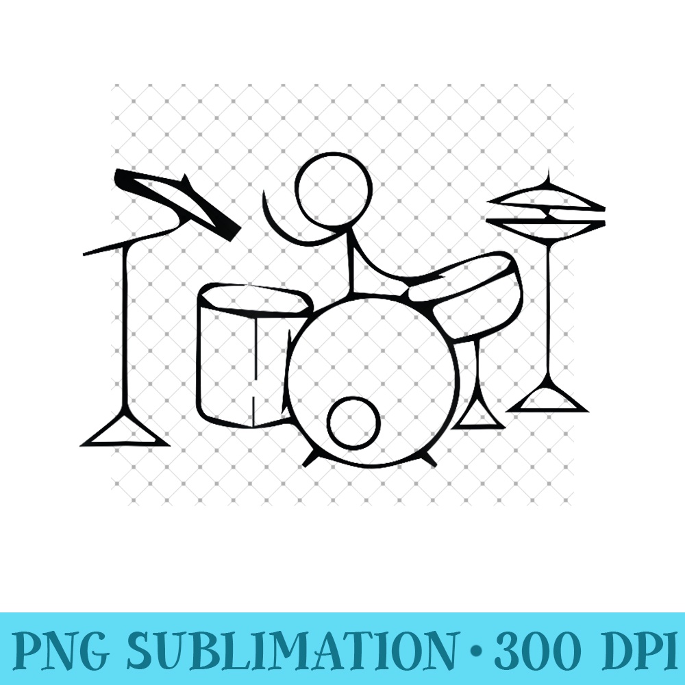 Drum Player Stick Figure Funny Stick Figure Drummer - High Q | Inspire ...