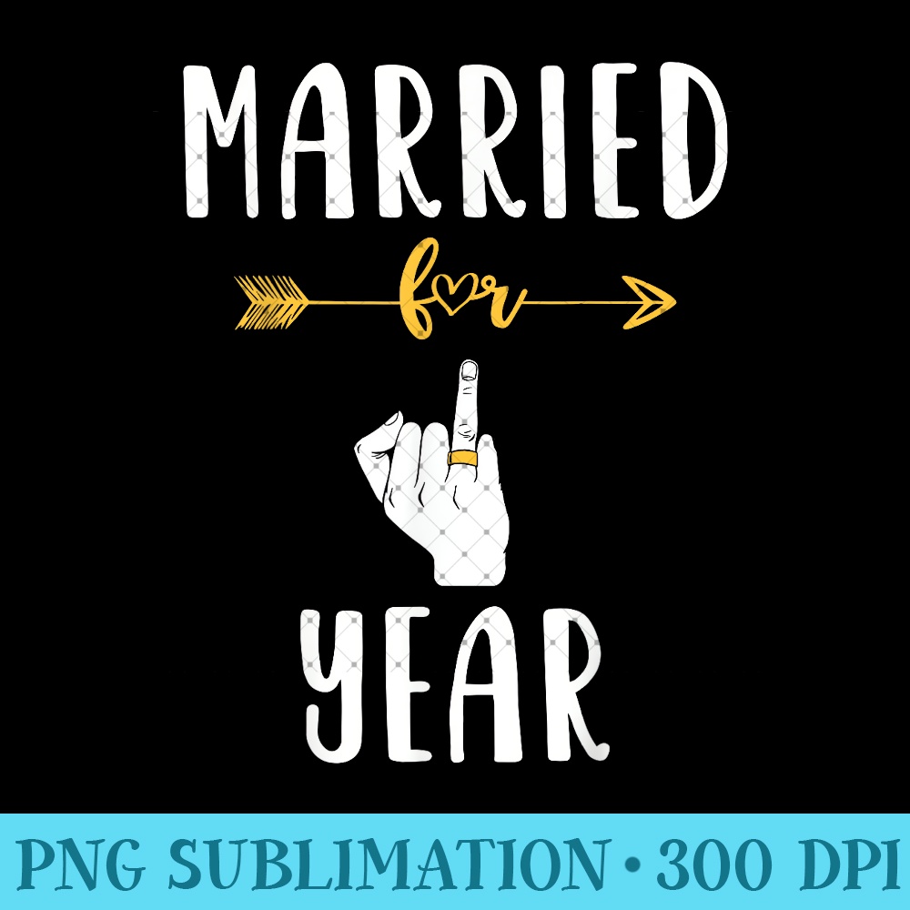 1st 1 year Wedding Anniversary Married Husband Wife - PNG de | Inspire ...