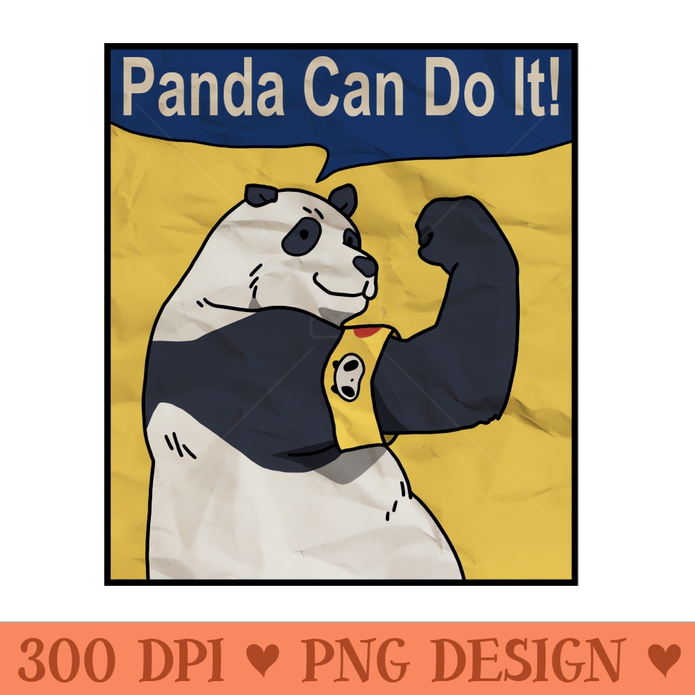 Panda Can Do It - PNG Design Files | Inspire Uplift