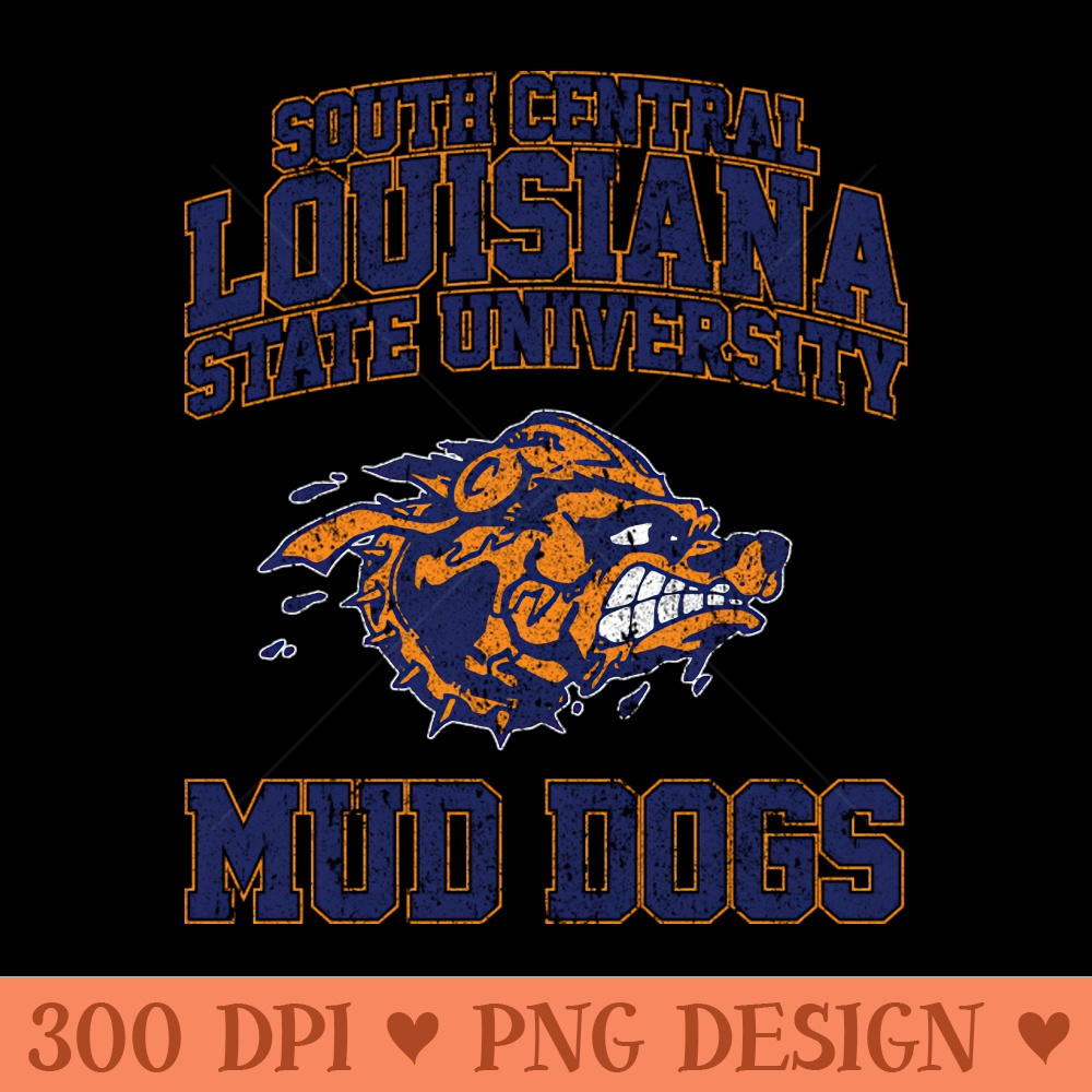 SCLSU Mud Dogs Football Variant - Printable PNG Graphics | Inspire Uplift