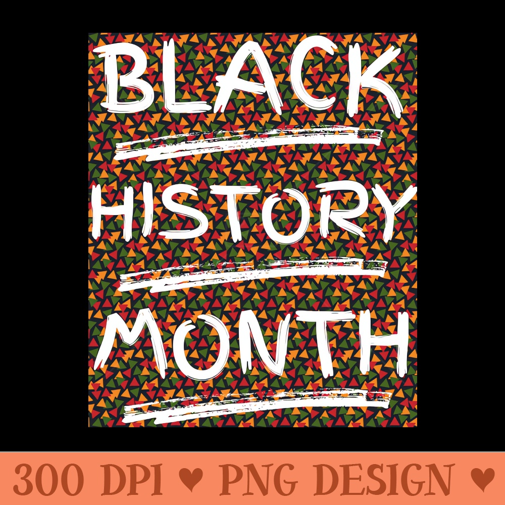 Black History Month Painted Letters - Printable PNG Images | Inspire Uplift