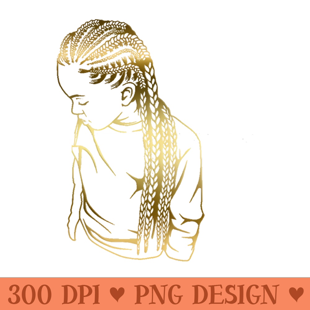 Braided Cornrows - Printable PNG Graphics | Inspire Uplift