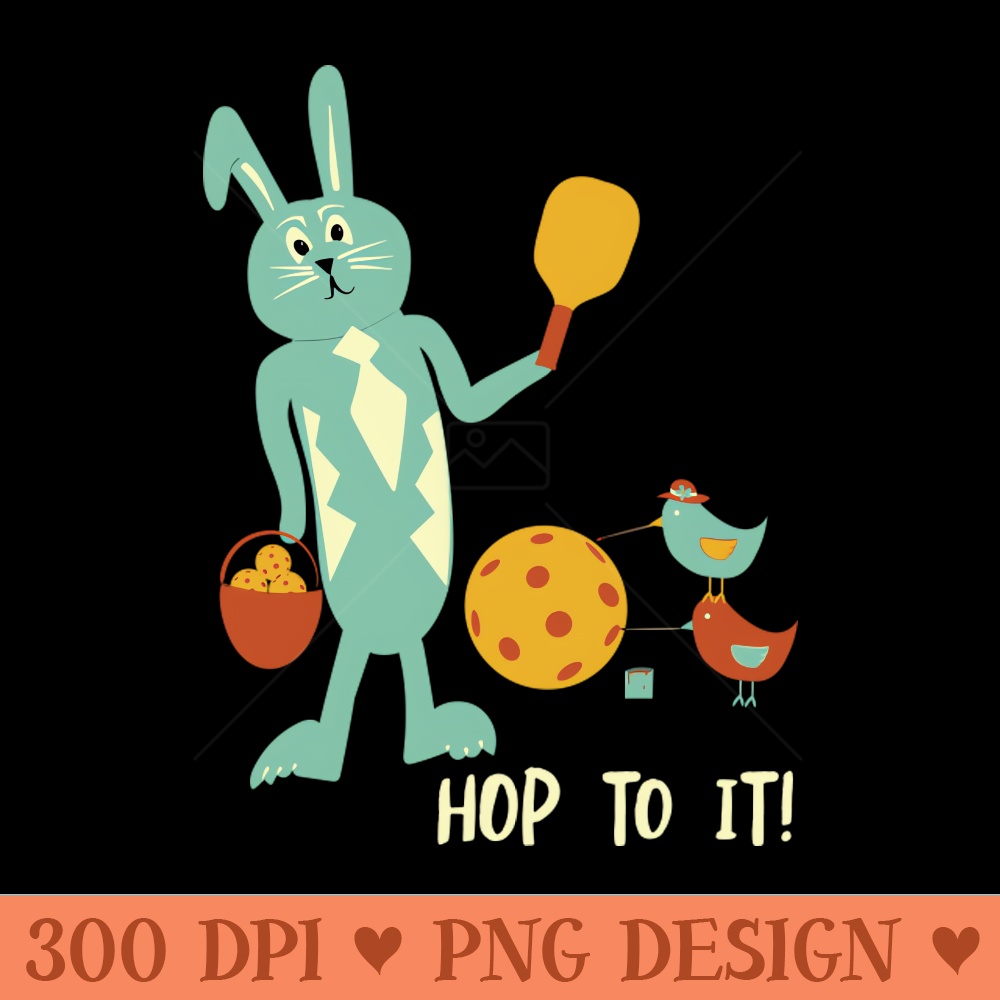 Pickleball Easter Bunny Hop to It - Sublimation patterns PNG | Inspire ...