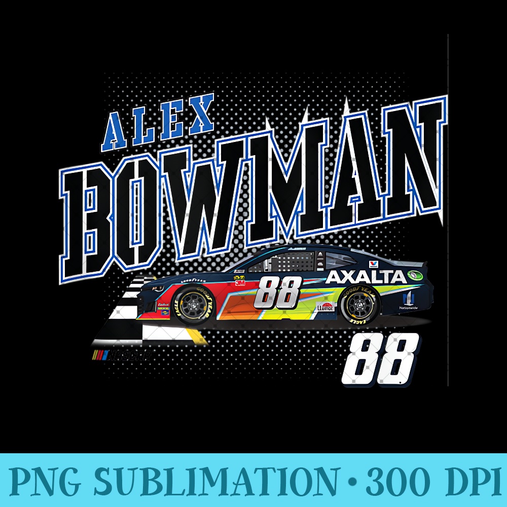 NASCAR - Alex Bowman - Finish Line - Modern PNG designs | Inspire Uplift