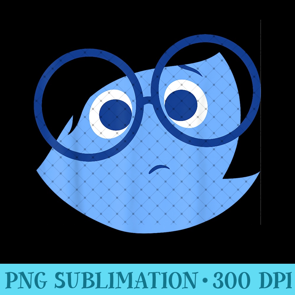 Disney Pixar Inside Out Sad Face Halloween - PNG Clipart - Inspire Uplift