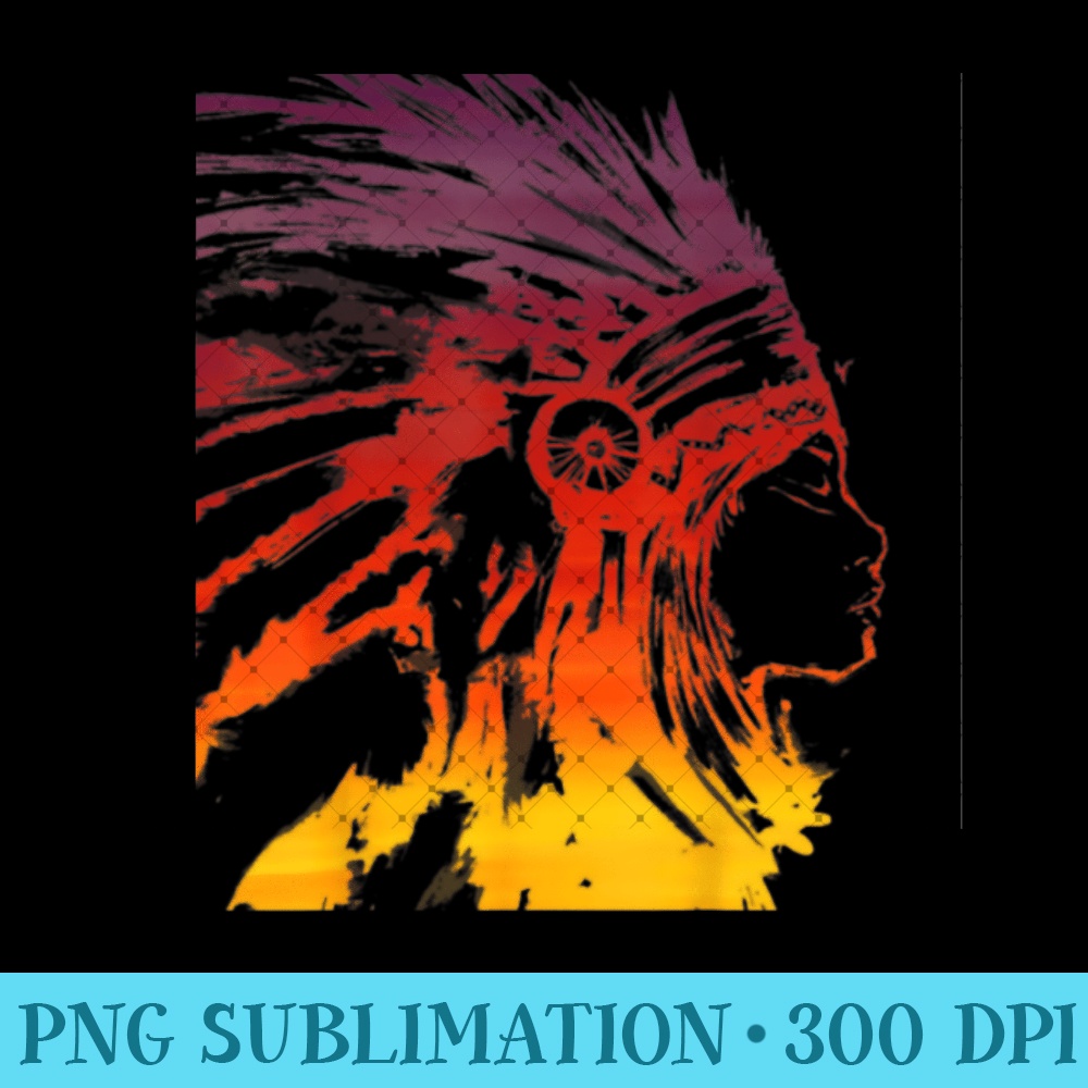 Sunset Headdress Native American Indian Traditional Art - Re | Inspire ...