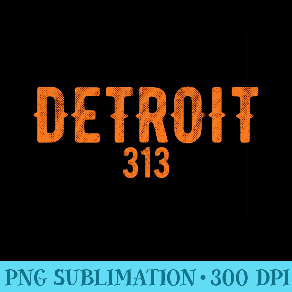 Detroit 313 Orange Text Design Apparel - PNG Clipart | Inspire Uplift