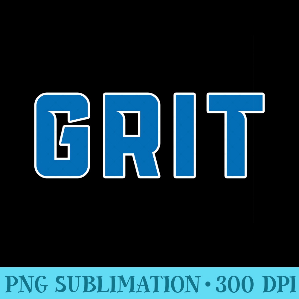 Grit Detroit Michigan Blue and White - PNG Art Files | Inspire Uplift