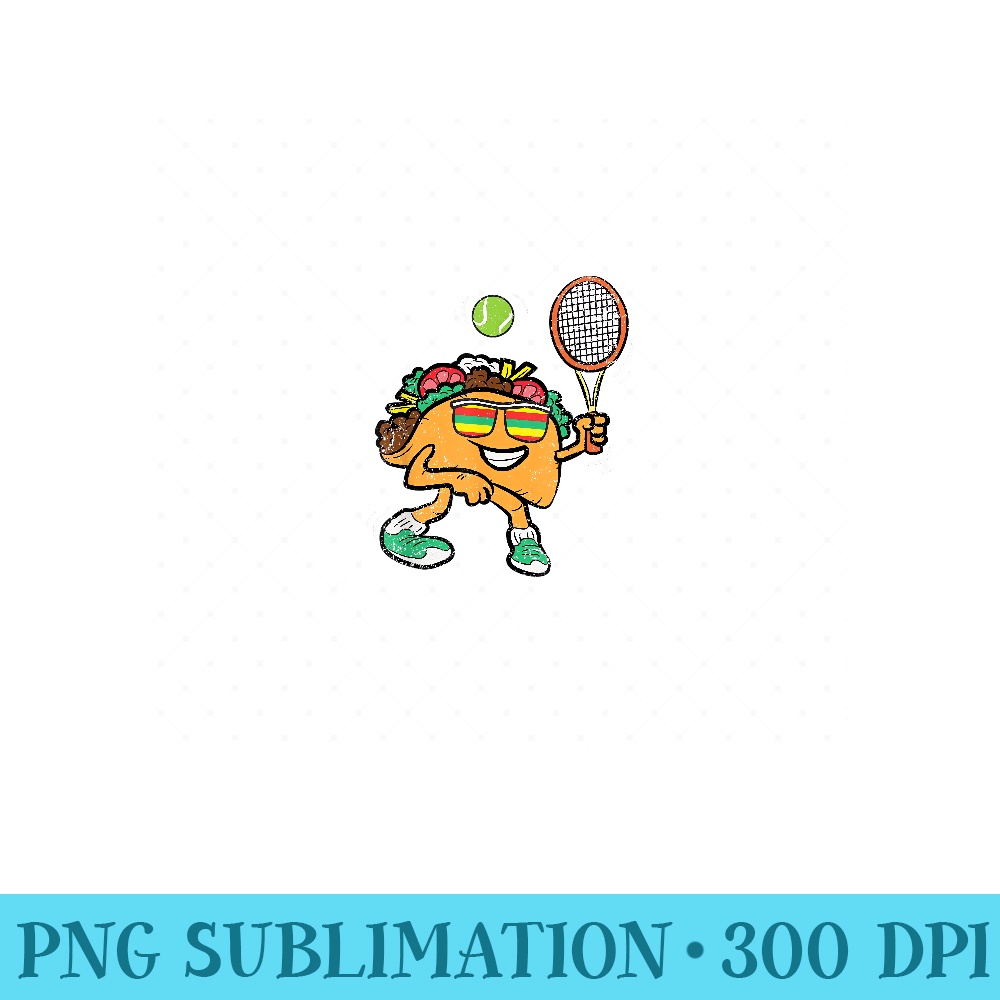 Taco Tennis Player Cinco De Mayo Mexican Bowler Food Fiesta | Inspire ...