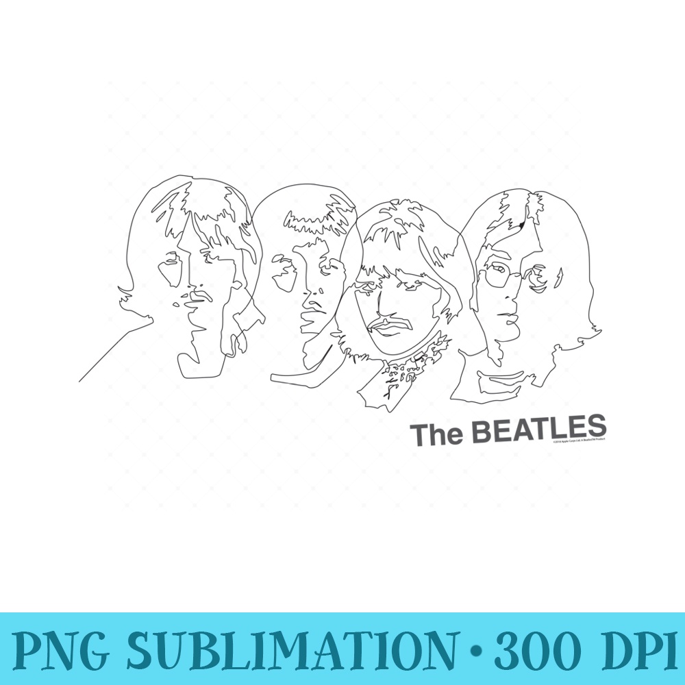 The Beatles Outline - Sublimation PNG Designs | Inspire Uplift