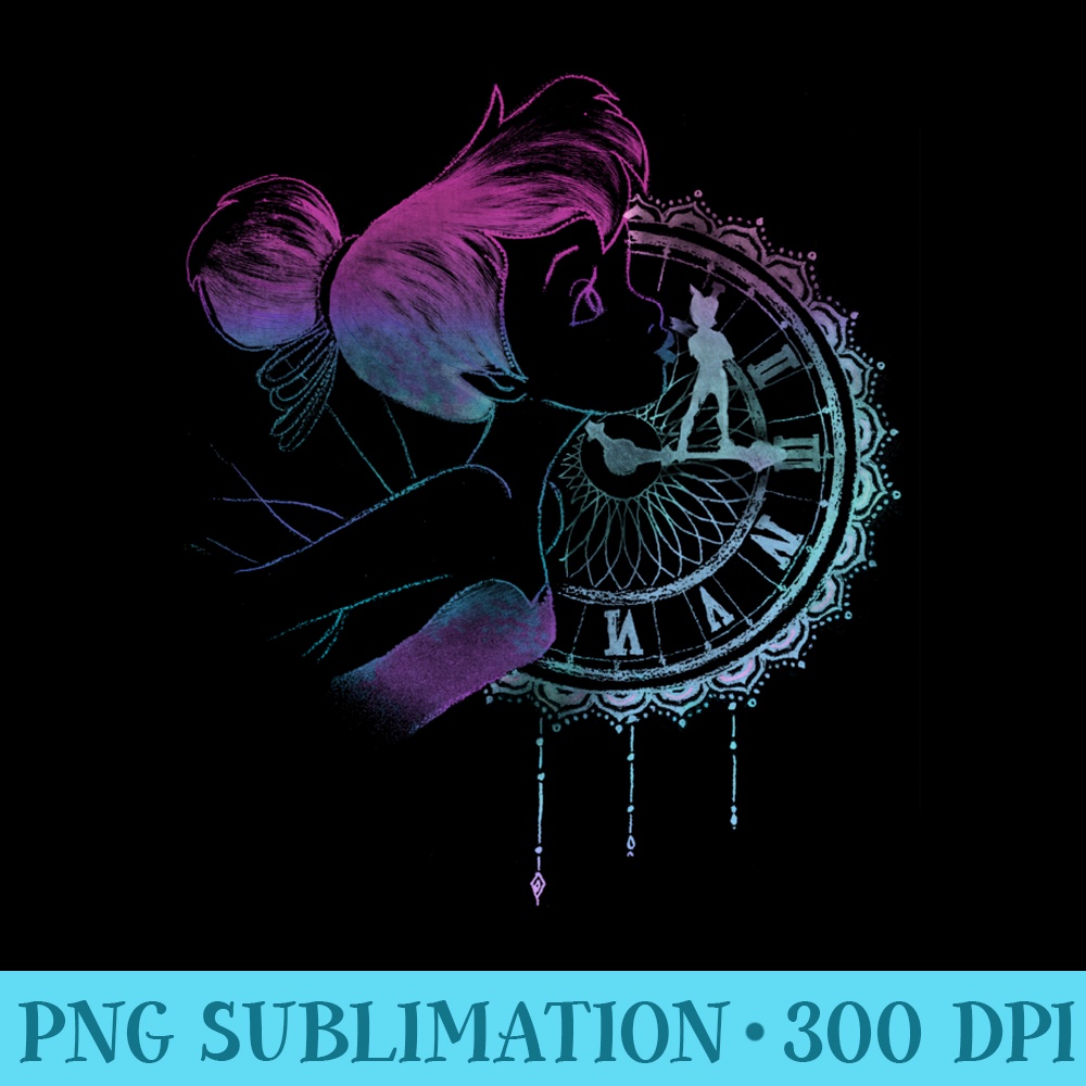 Disney Peter Pan Tinker Bell Neon Colors Clock Portrait - PN | Inspire ...
