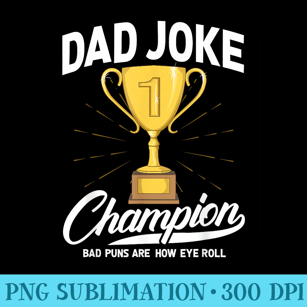 Dad Joke Champion FUNNY Dad Jokes Trophy Bad Puns - Modern P | Inspire ...