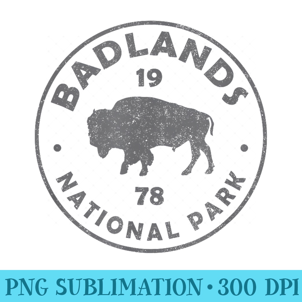 Badlands National Park Bison Vintage Mens Hiking Souvenir - | Inspire ...