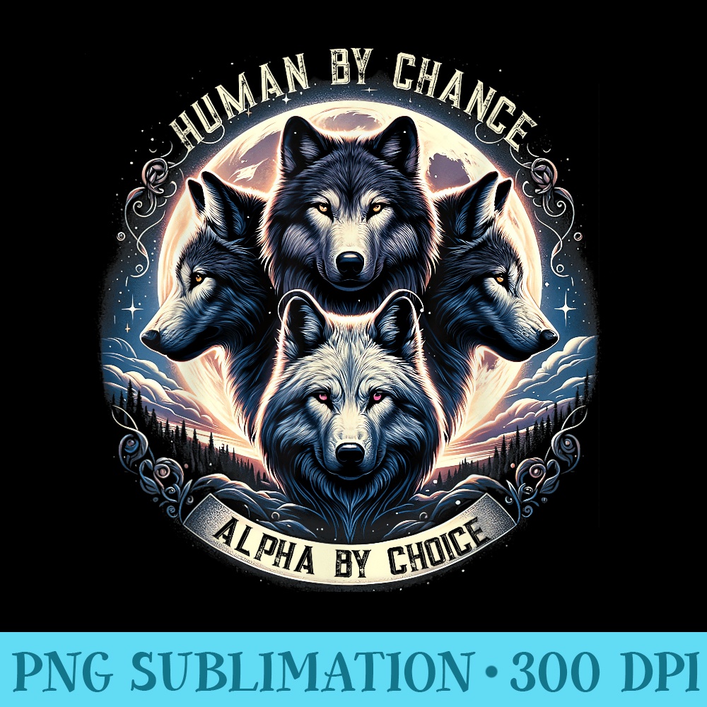 Human By Chance Alpha By Choice Alpha Wolf - Digital PNG Art | Inspire ...