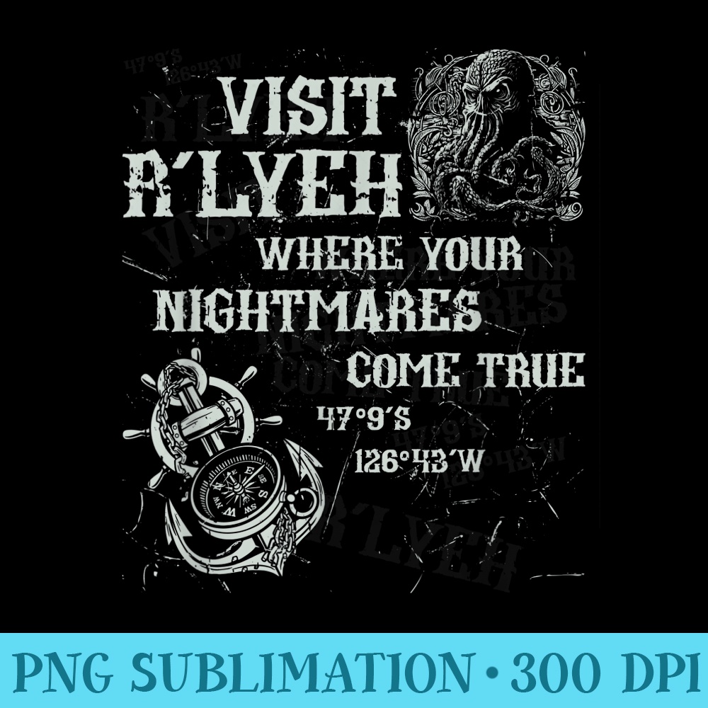 Cthulhu Visit Rlyeh Coordinates, Cosmic Horror Cthulhu - Pri | Inspire ...