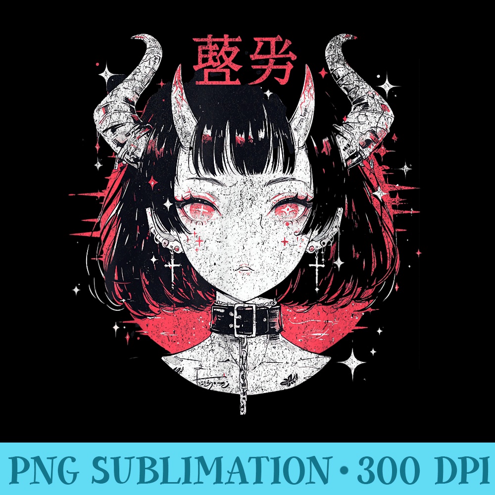 Goth Grunge Demon Anime Girl Waifu Horror Alt Aesthetic - Tr | Inspire ...