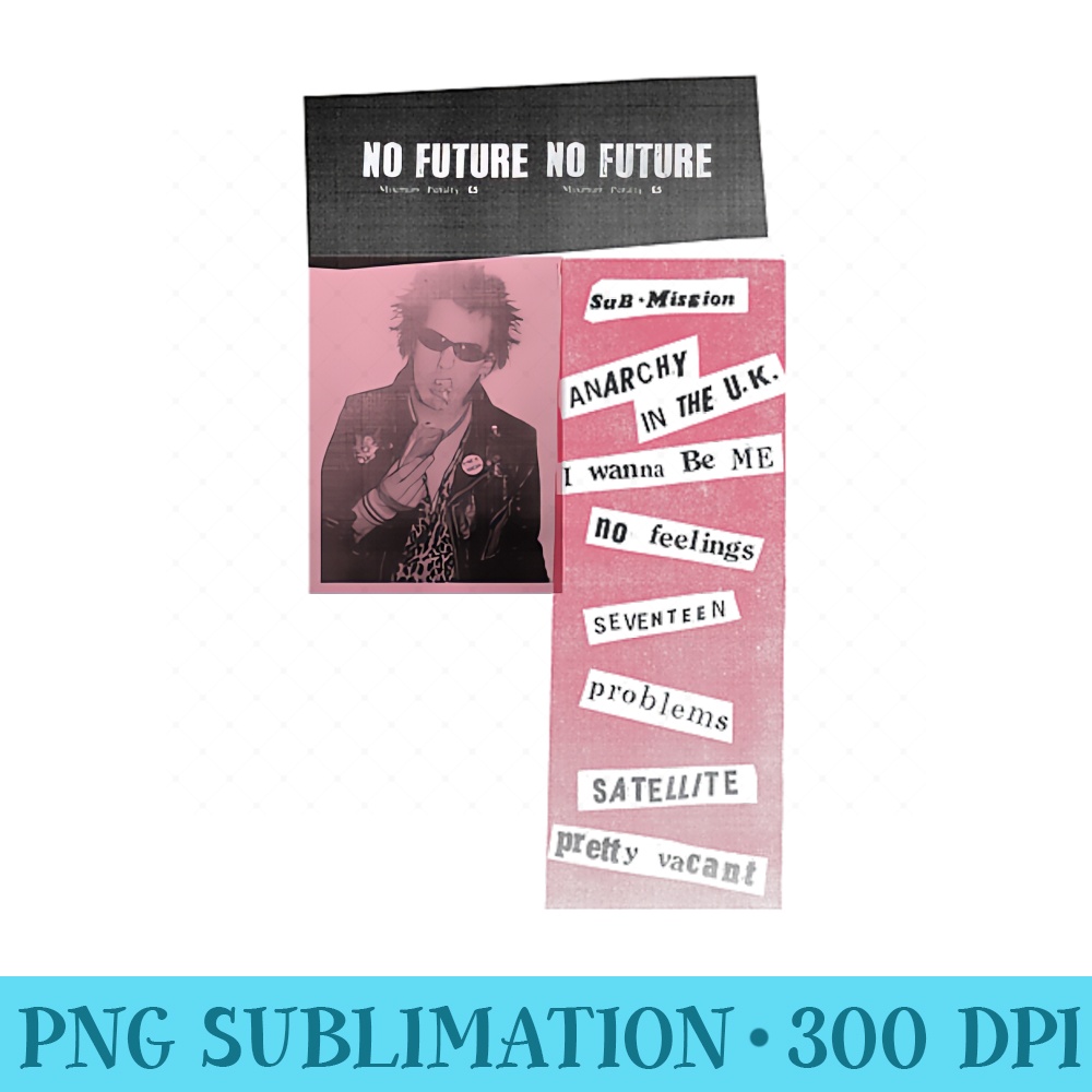 Sex Pistols Official Pink No Future Premium - PNG Prints | Inspire Uplift