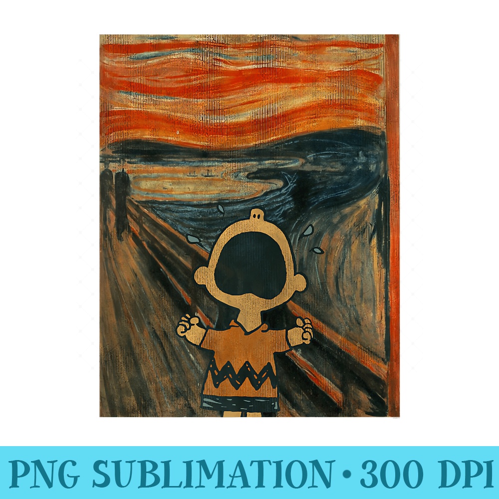 Peanuts Charlie Brown Scream Artsy Premium - Digital PNG Dow | Inspire ...