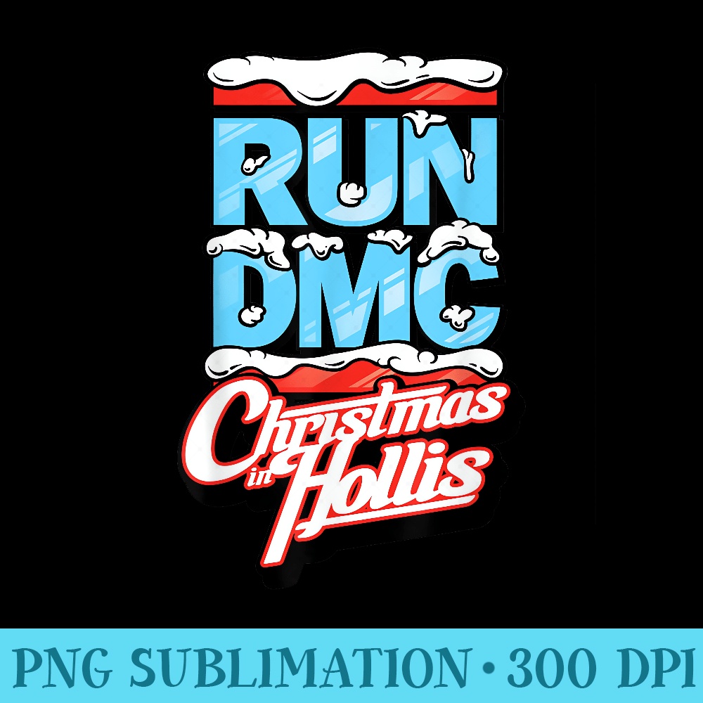 Official Run DMC Christmas In Hollis Snow - PNG Prints | Inspire Uplift