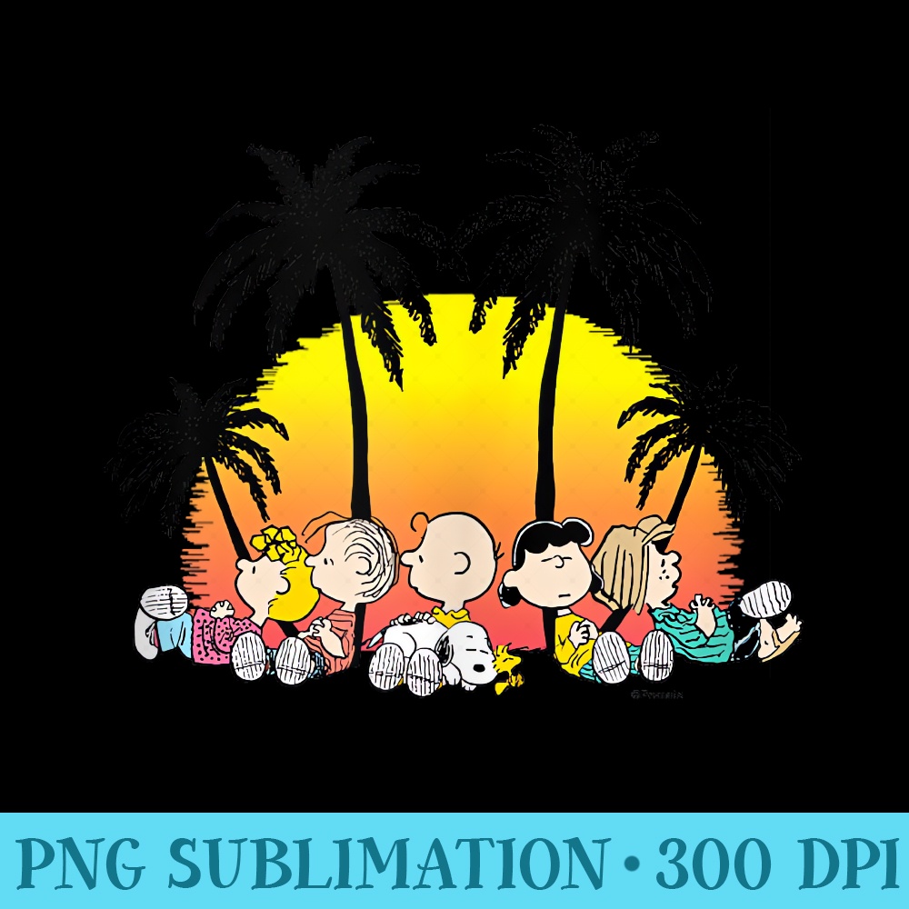 Peanuts - Snoopy Tropical Peanuts - Printable PNG Images | Inspire Uplift