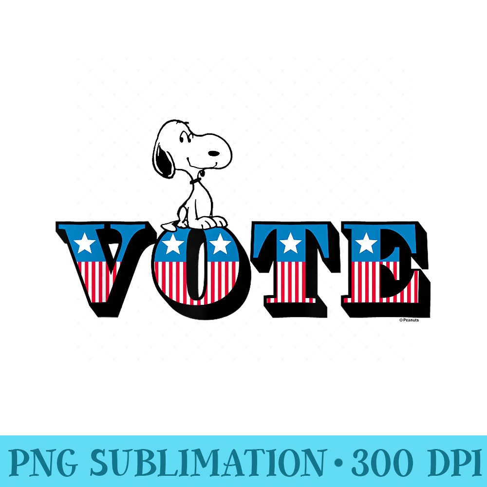 Peanuts - Snoopy Vote - Exclusive PNG designs | Inspire Uplift