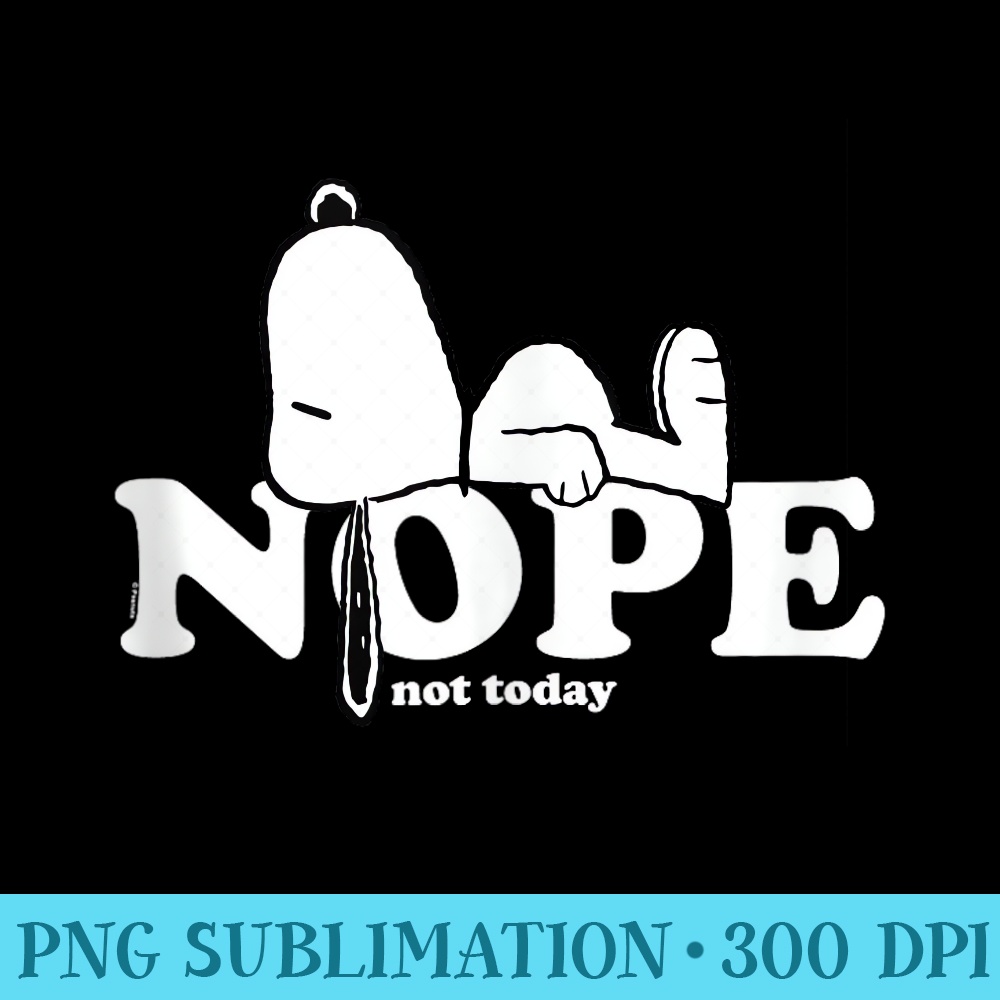Peanuts - Snoopy Nope - Unique PNG Artwork | Inspire Uplift