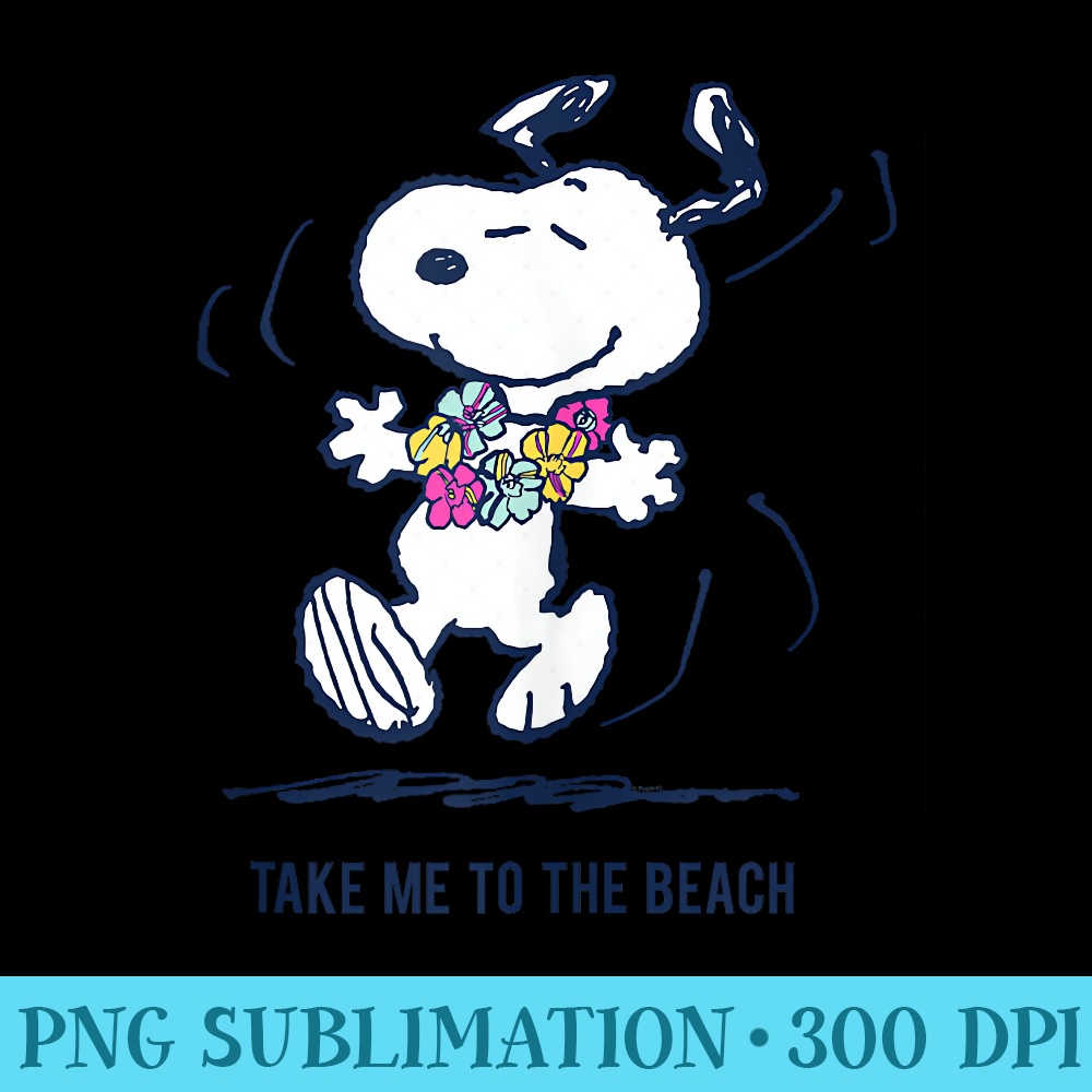 Peanuts Snoopy Take Me To The Beach - PNG Prints | Inspire Uplift