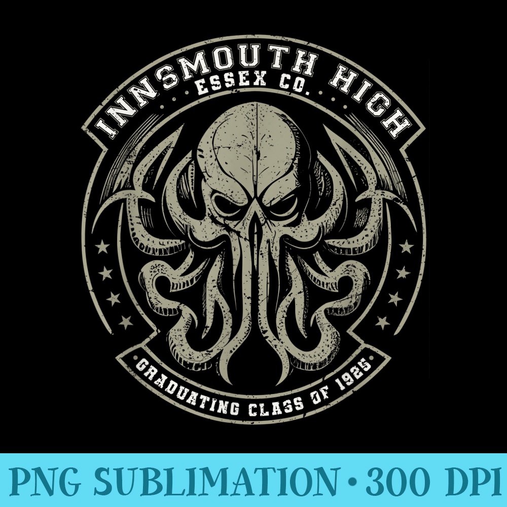 Cthulhu Innsmouth High School Logo, Cosmic Horror Cthulhu - | Inspire ...