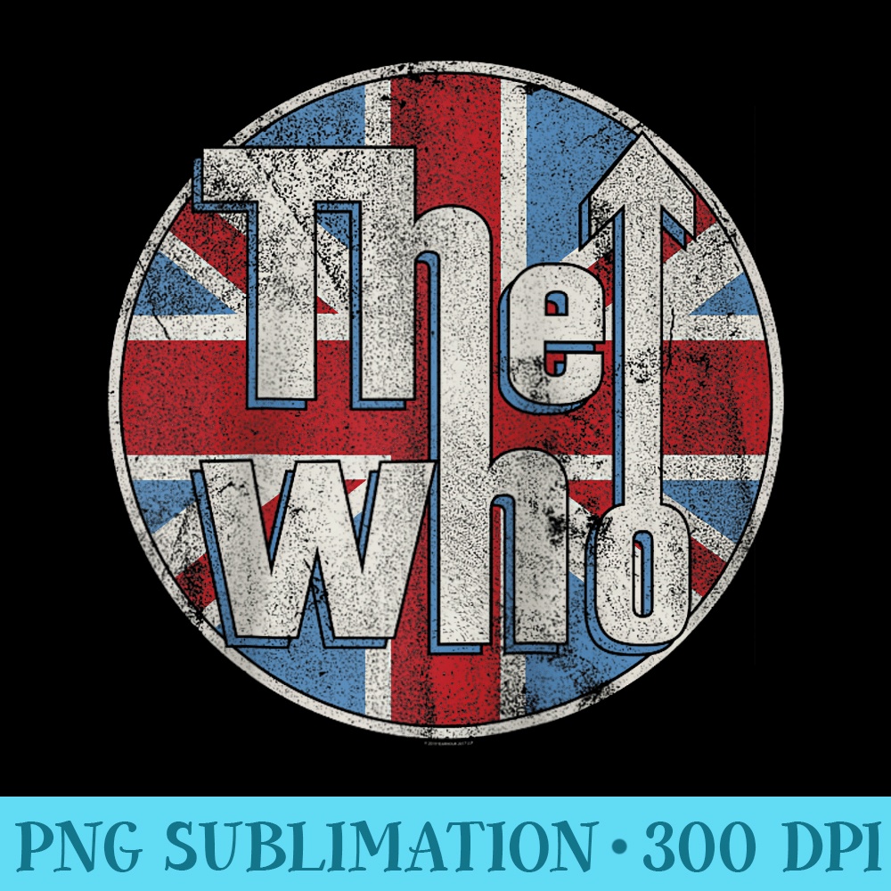 The Who Official Distressed Union Jack Circle Logo Raglan Ba | Inspire ...