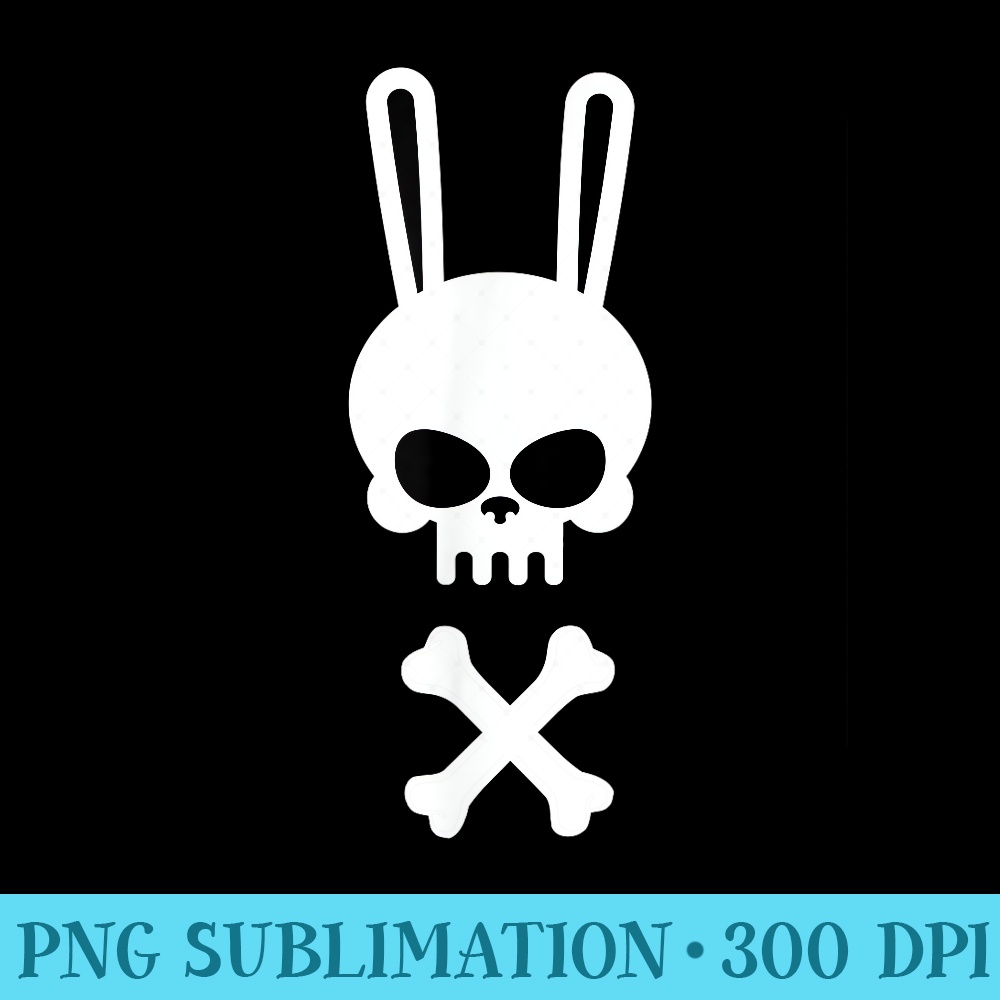 Scary Skull And Crossbones Bad Rabbit Horror Bunny Halloween | Inspire ...