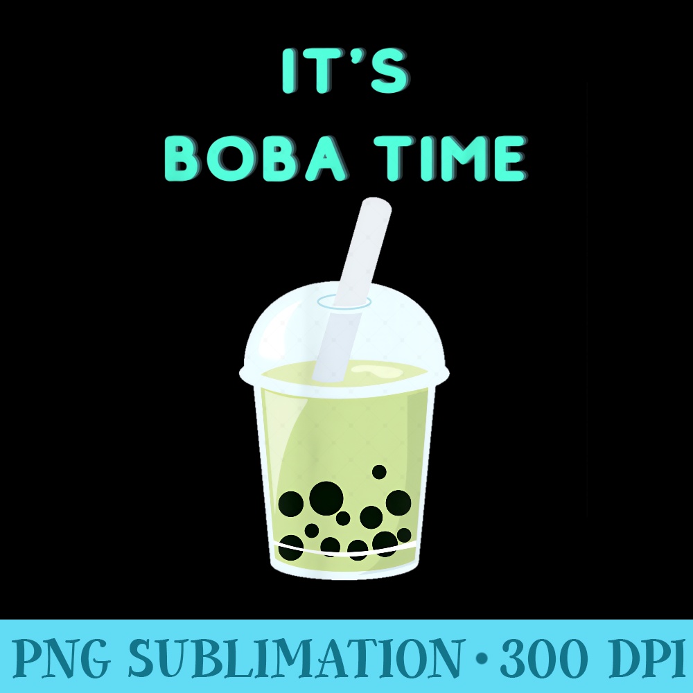 Boba Milk Tea Its Boba Time Bubble Tea - PNG Download Artwor | Inspire ...