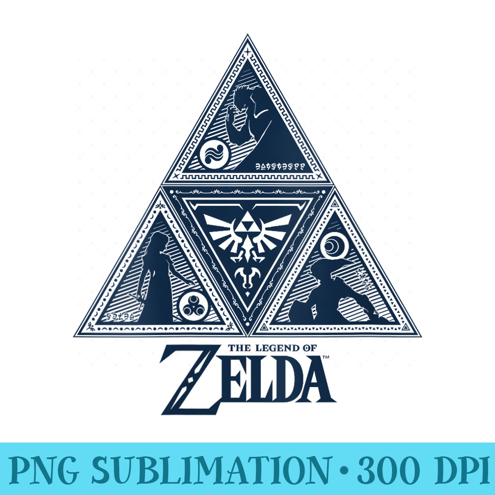 Nintendo Zelda Navy Triforce Symbolism - PNG Download High Q | Inspire ...