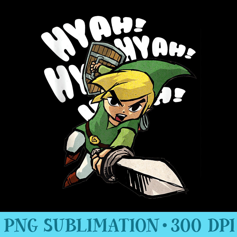 Legend of Zelda Hyah! Link Sword Swing - Sublimation PNG dow - Inspire ...