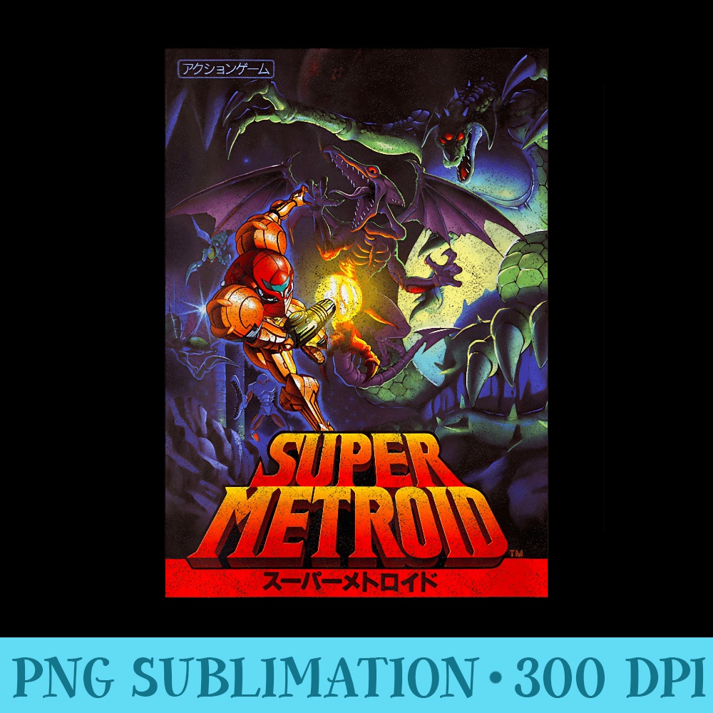 Nintendo Samus Super Metroid Cover - Exclusive PNG designs | Inspire Uplift