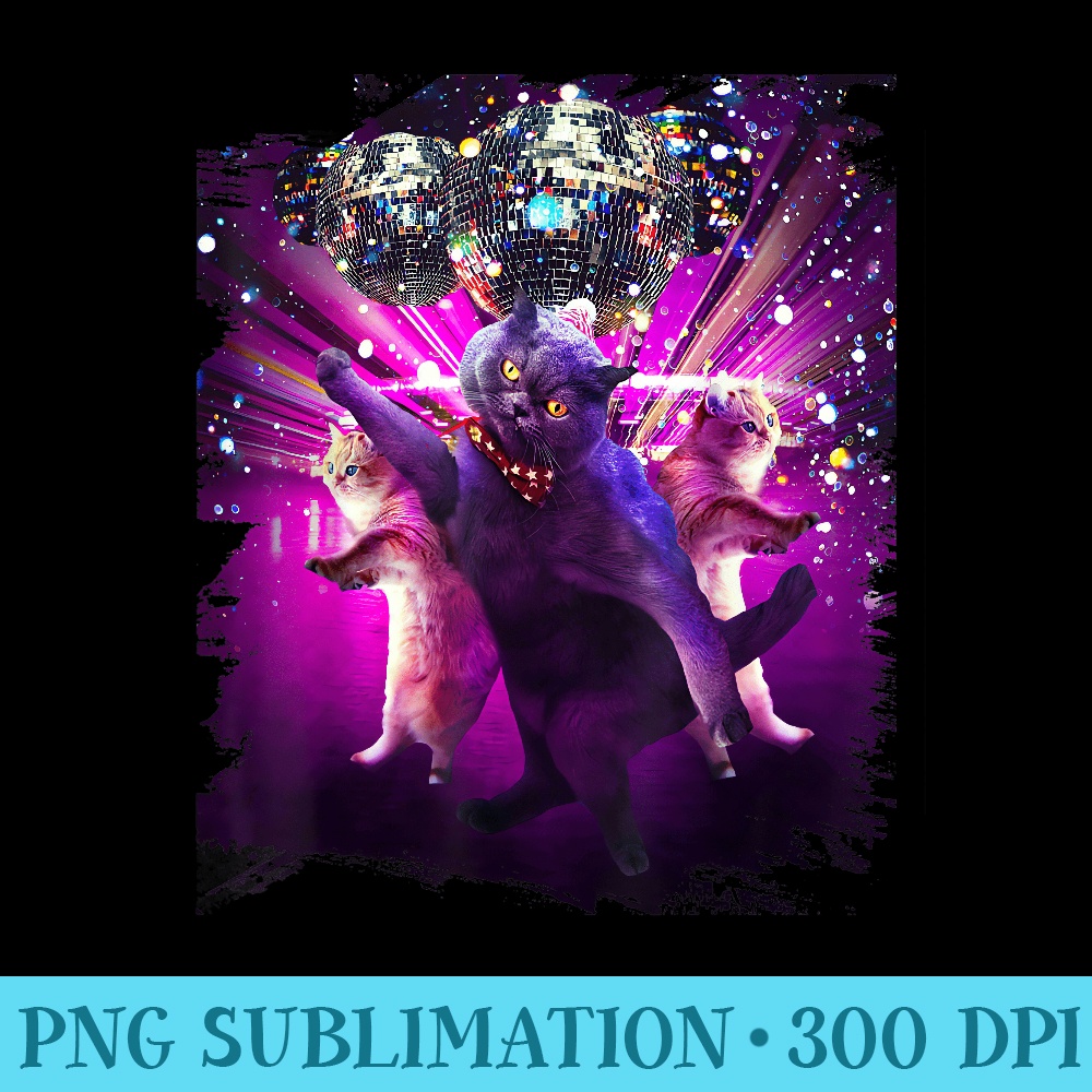 Disco Cat Rave - PNG Download High Quality | Inspire Uplift