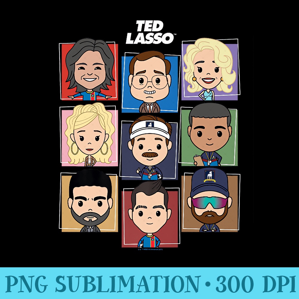Ted Lasso Chibi Character Color Pop Box Up Portraits Premium | Inspire ...