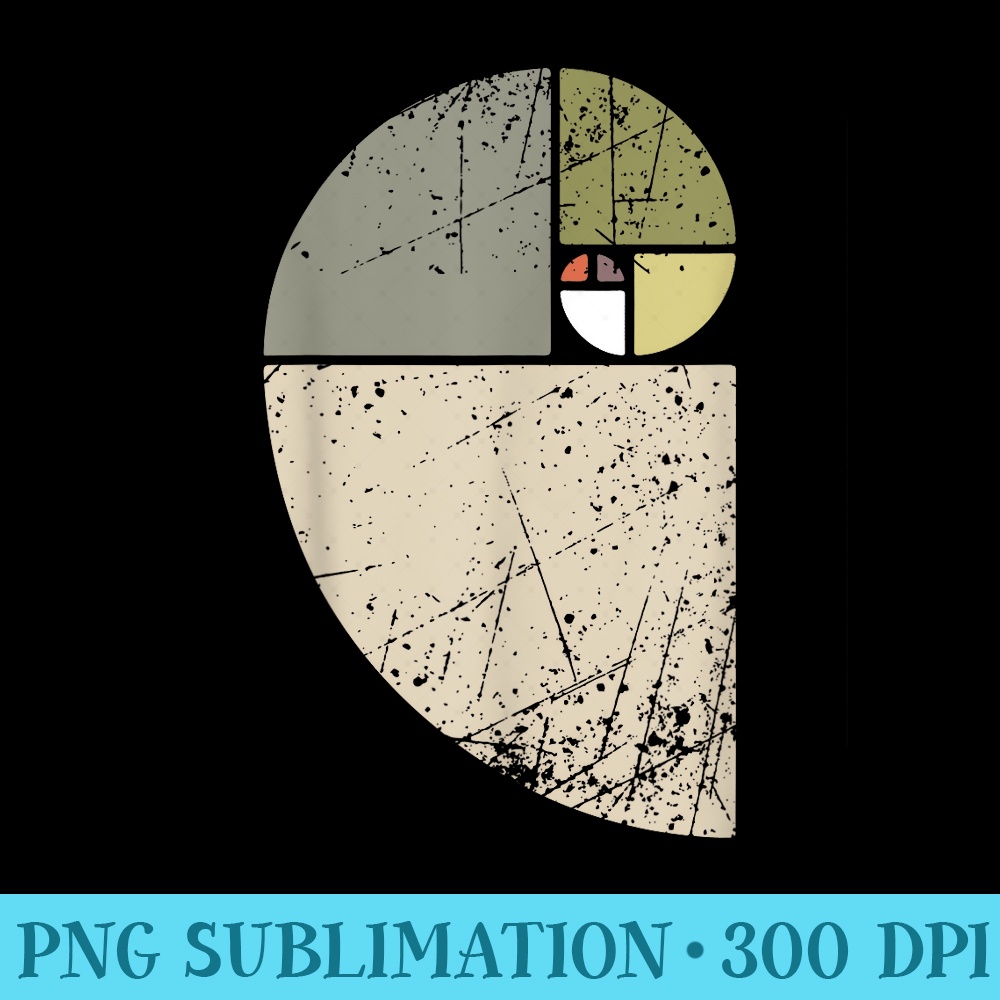 Vintage Fibonacci Spiral Math Golden Ratio Cool Science - PN | Inspire ...