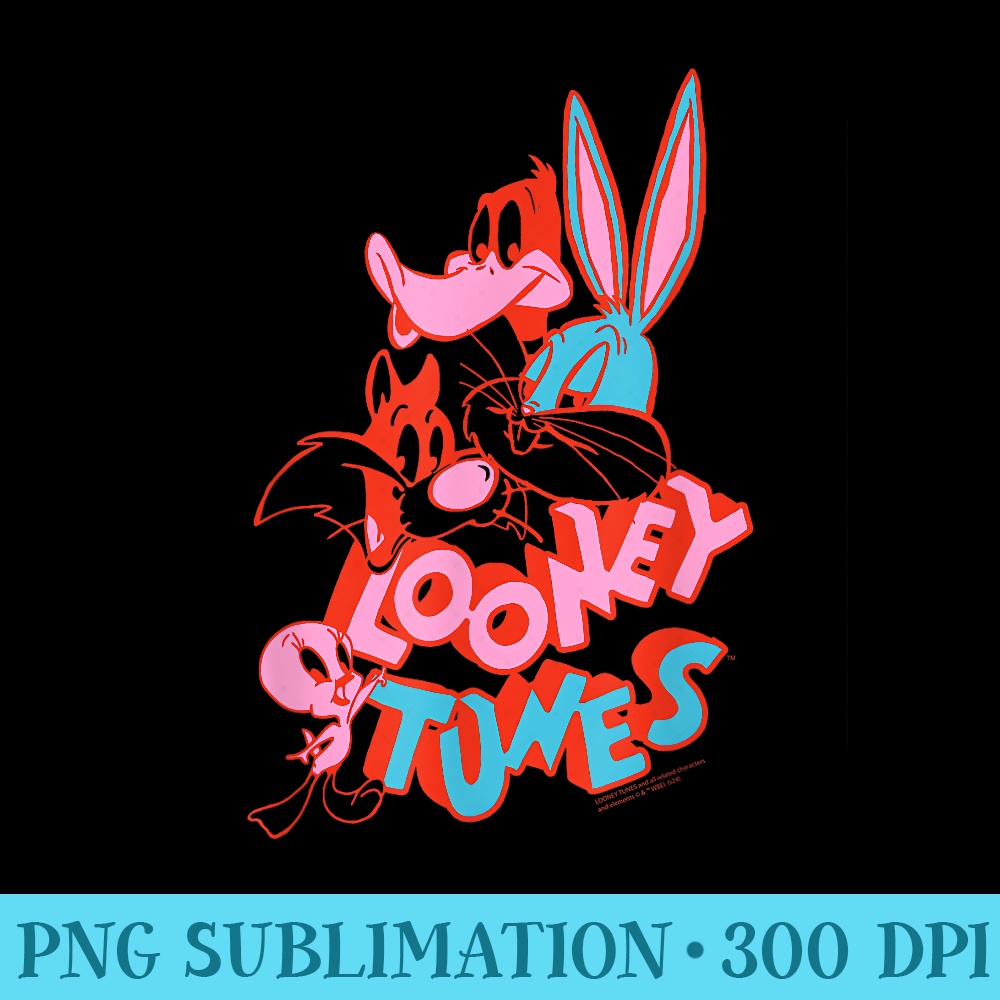 Amazon Essentials Looney Tunes Red and Pink Character Collag | Inspire Uplift
