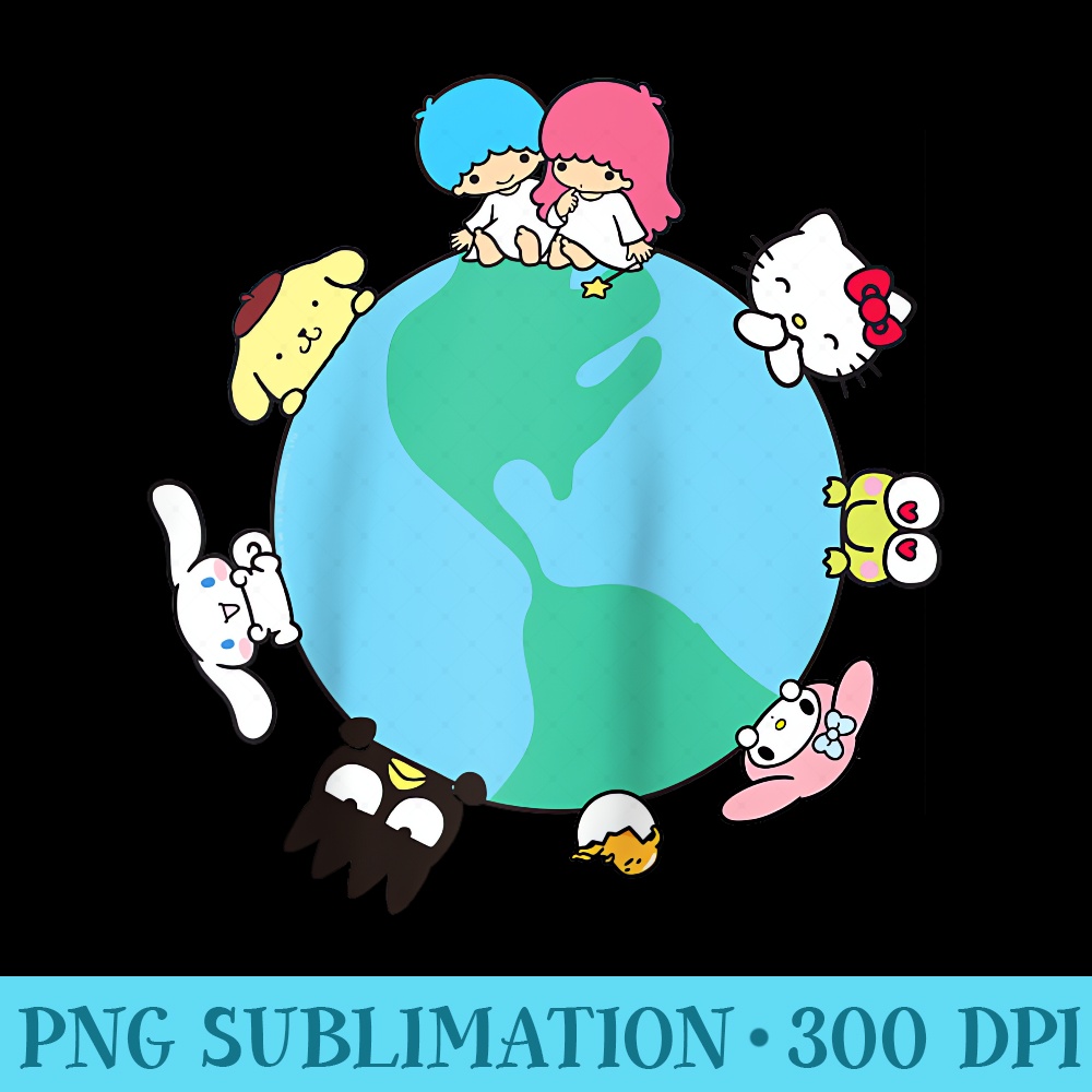 Hello Kitty and Friends Sanrio Earth Raglan Baseball - Downl | Inspire ...