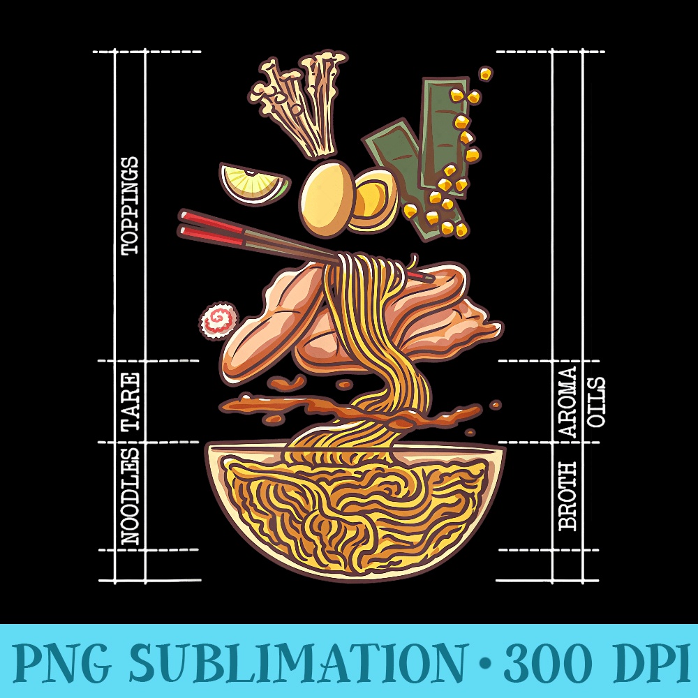 Retro Japanese Kawaii Anime Ramen Men Funny Ramen - PNG Down | Inspire ...
