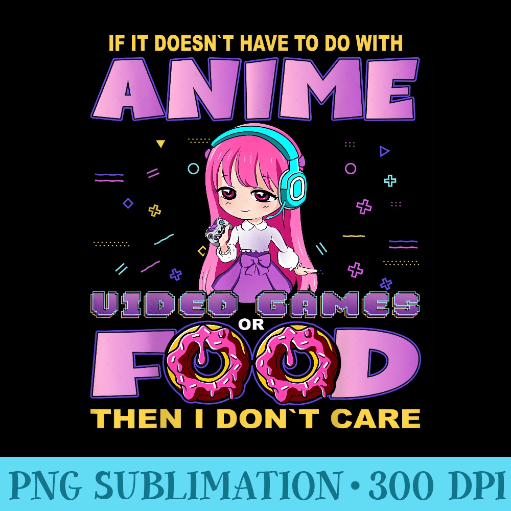 Funny Anime and Video Games Food chibi Gaming Donut - Sublim | Inspire ...